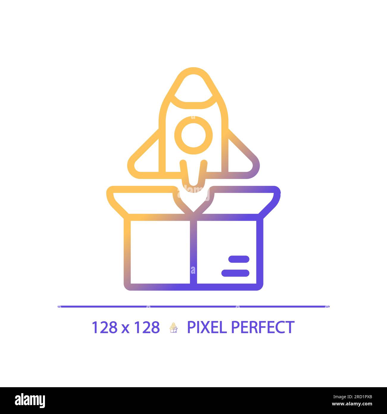 2D gradient product launch linear icon Stock Vector Image & Art - Alamy