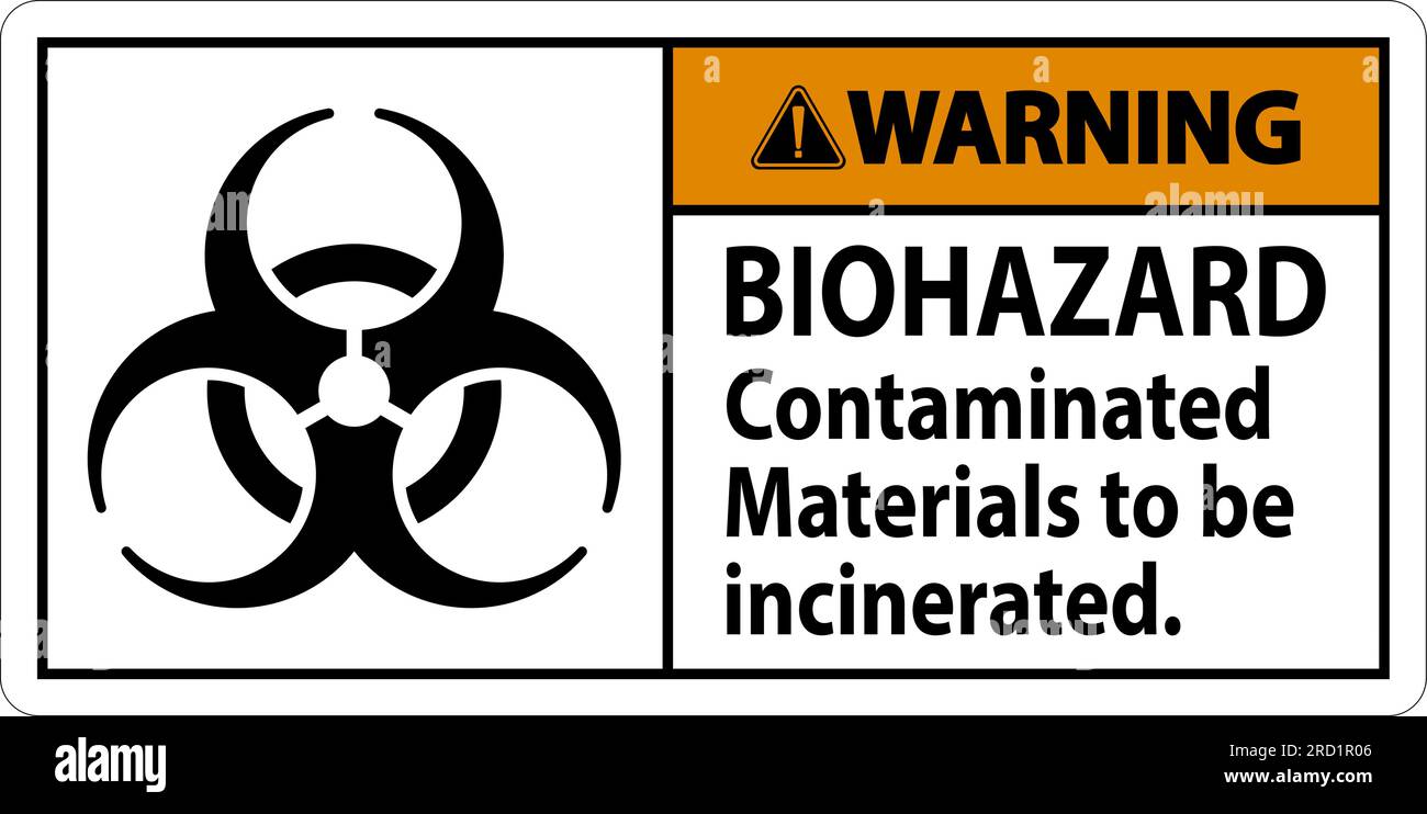 Biohazard Warning Label Biohazard Contaminated Materials To Be ...