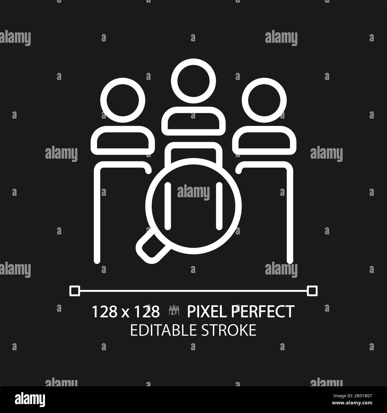 2D customizable customer analysis linear icon Stock Vector Image & Art ...