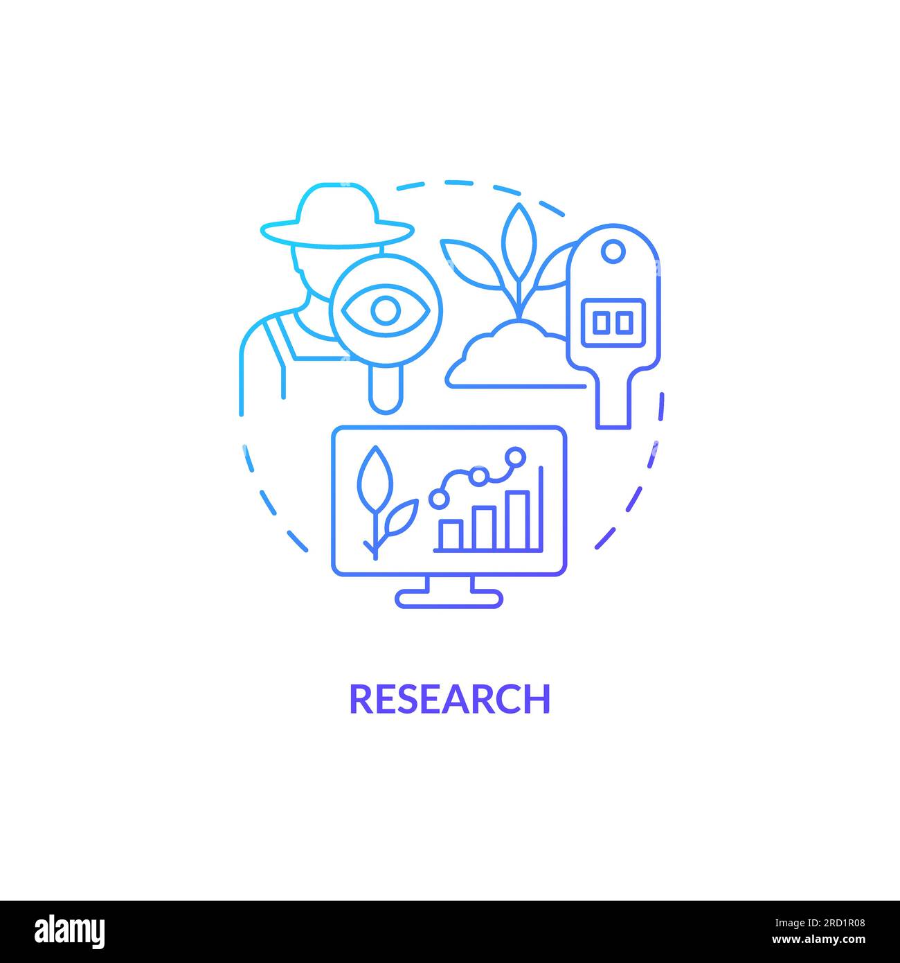 Thin line research icon concept Stock Vector Image & Art - Alamy