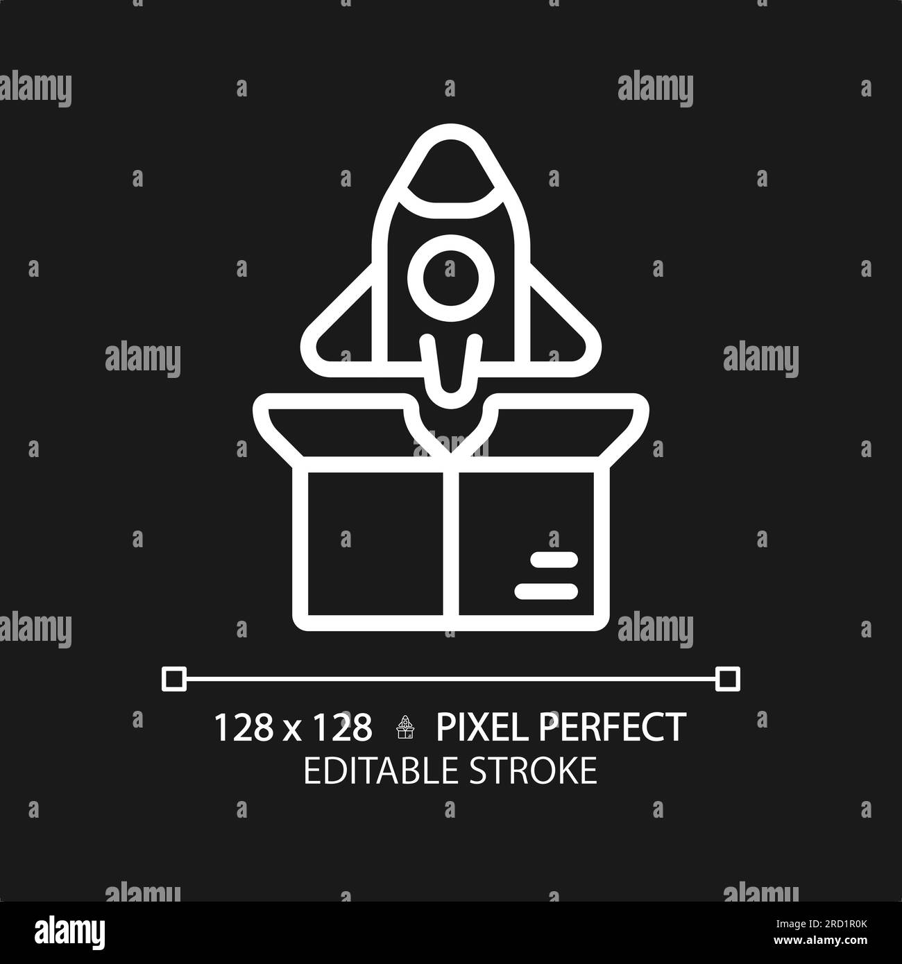 2D customizable product launch linear icon Stock Vector Image & Art - Alamy