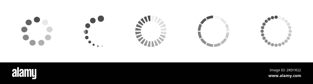 Download sign set. Load icons set. Load system. Data load. Loading bar ...