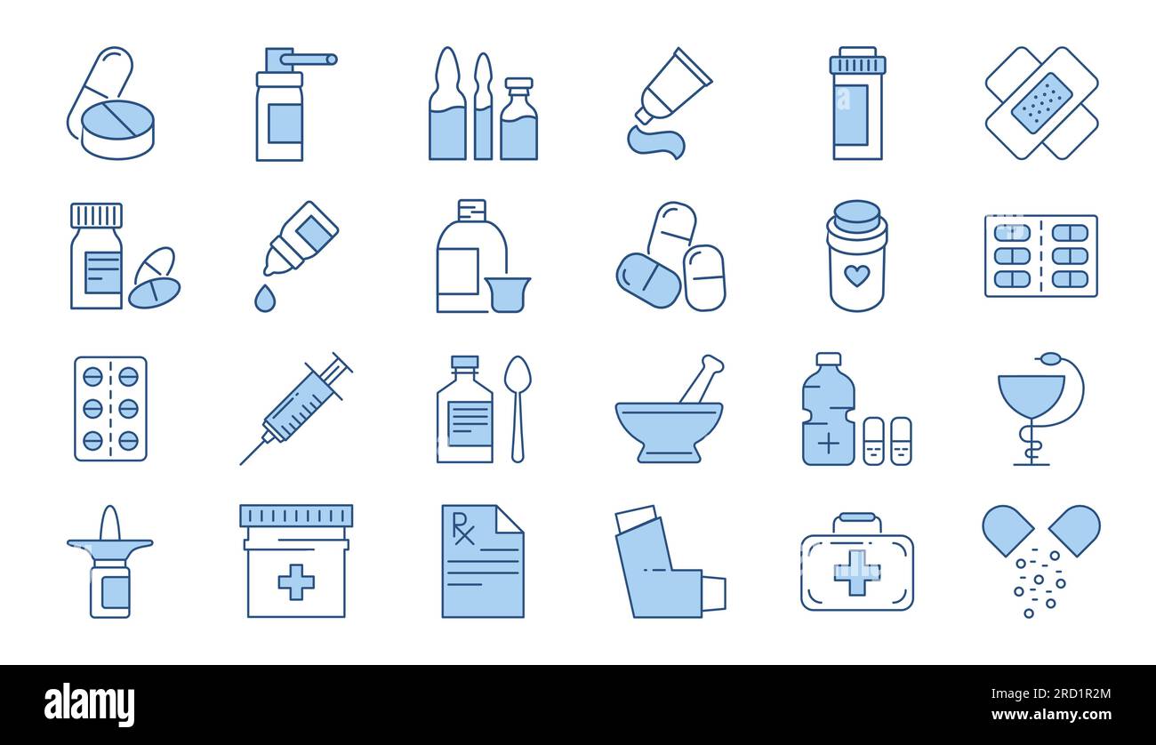 Drugs Related Vector Icons set. Drugs signs. Contains such Icons as ...