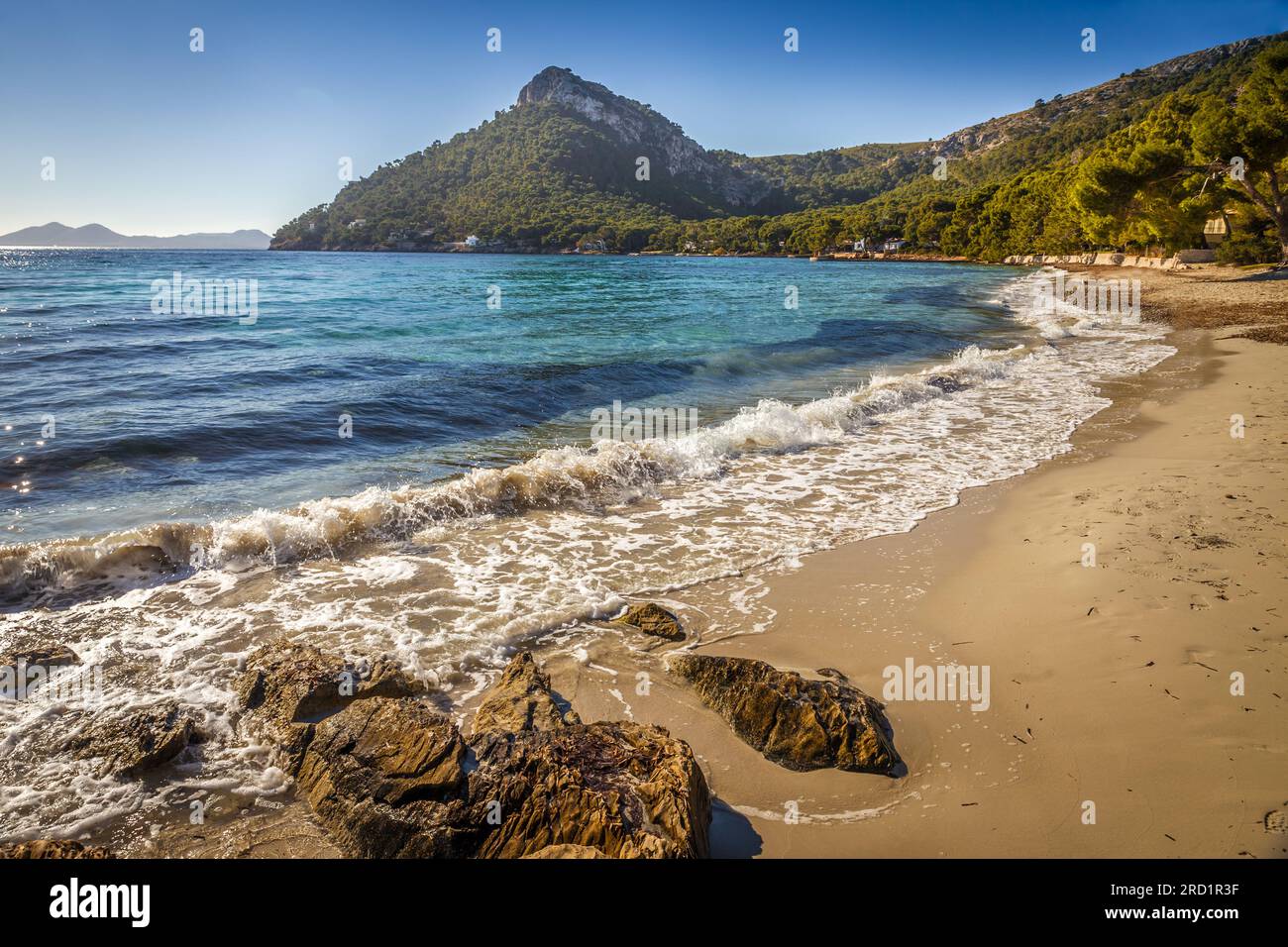 geography / travel, Spain, Majorca, harbour de Pollenca, beach Platja ...