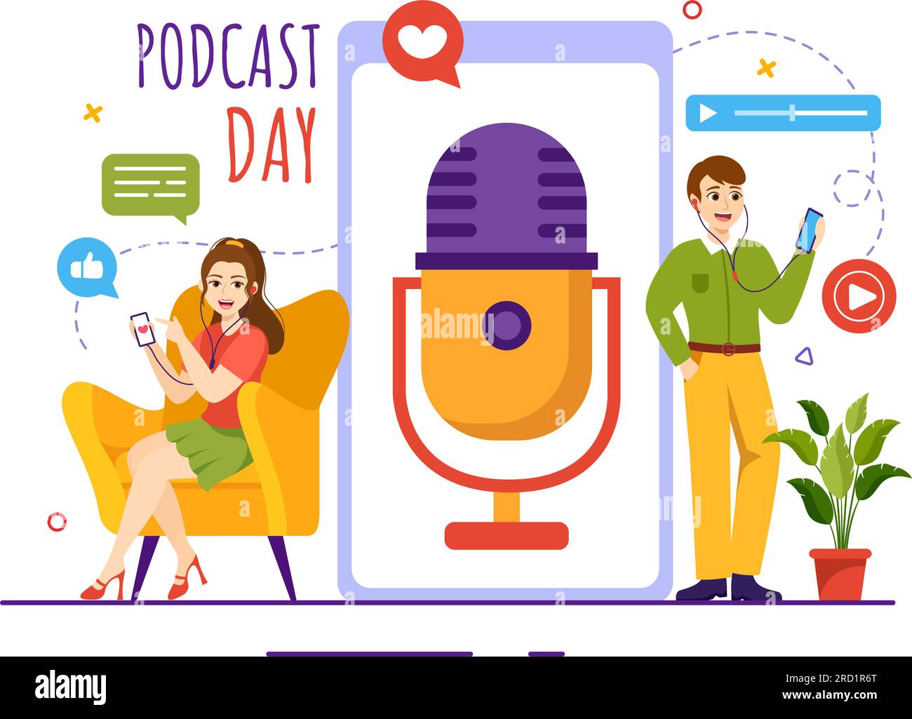 International Podcast Day Vector Illustration on September 30 with ...