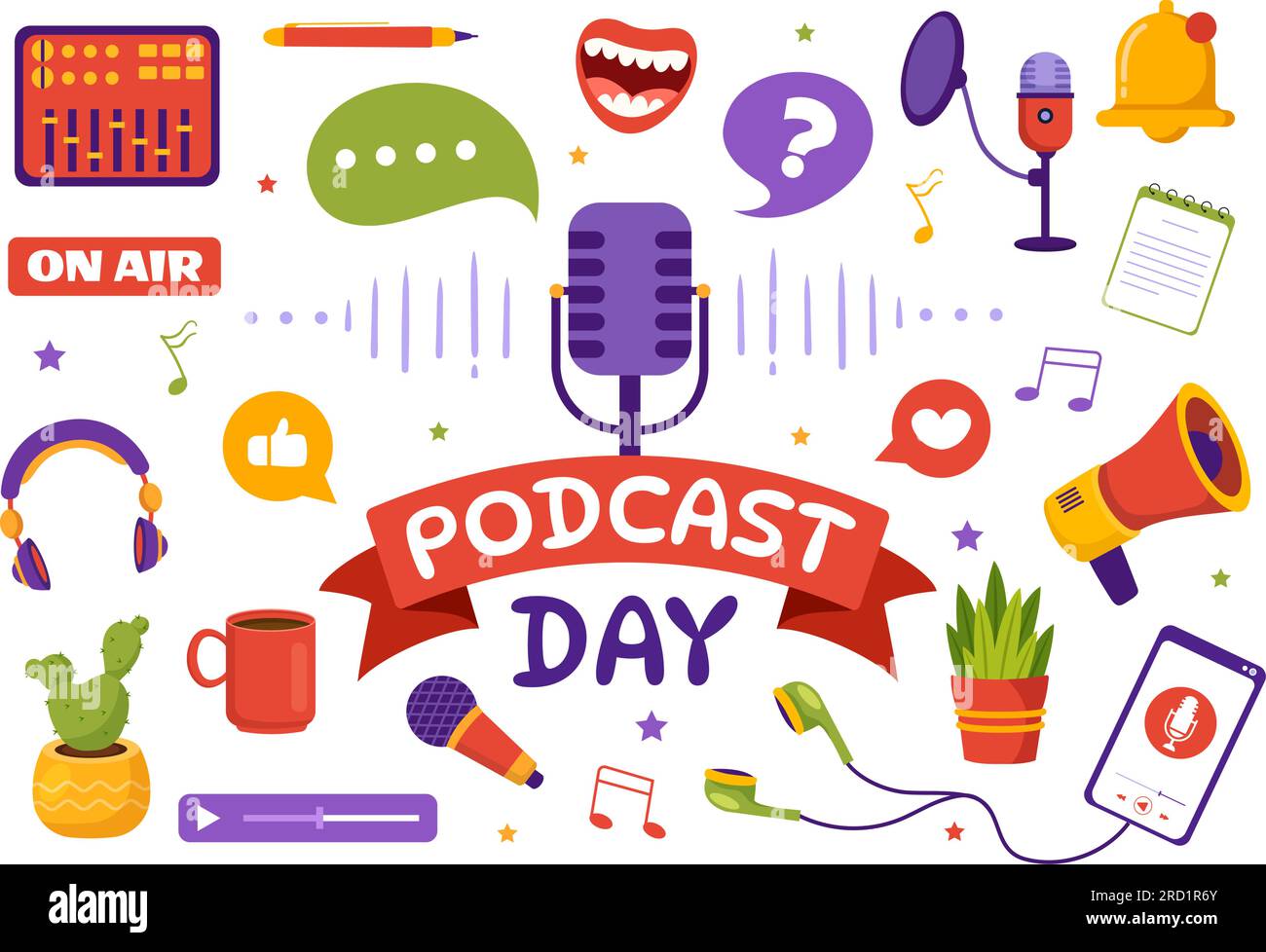 International Podcast Day Vector Illustration on September 30 with ...