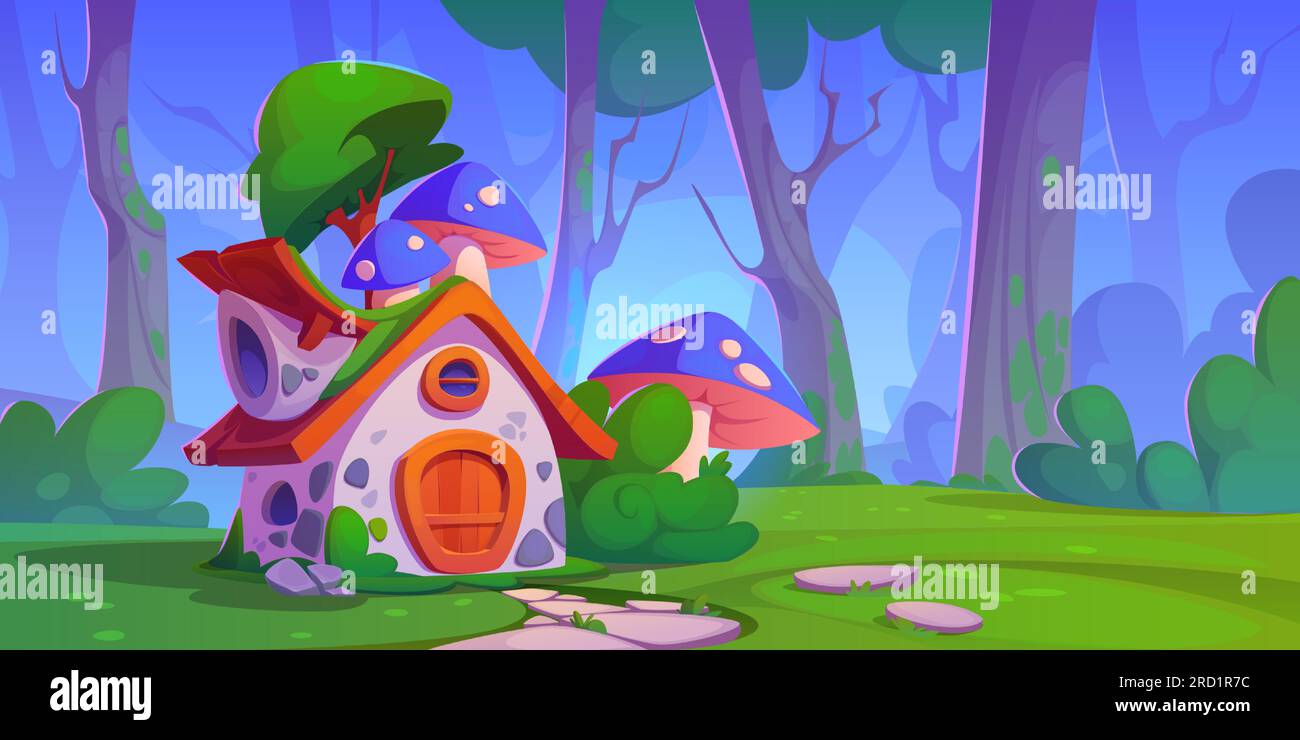 Building between trees Stock Vector Images - Alamy