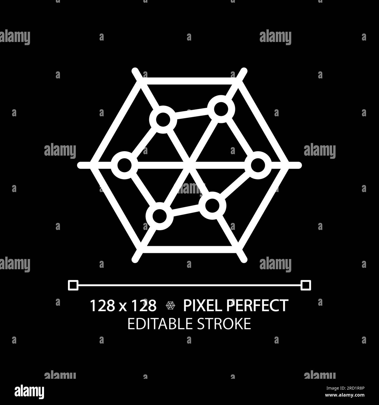 Radar chart white linear icon for dark theme Stock Vector Image & Art ...
