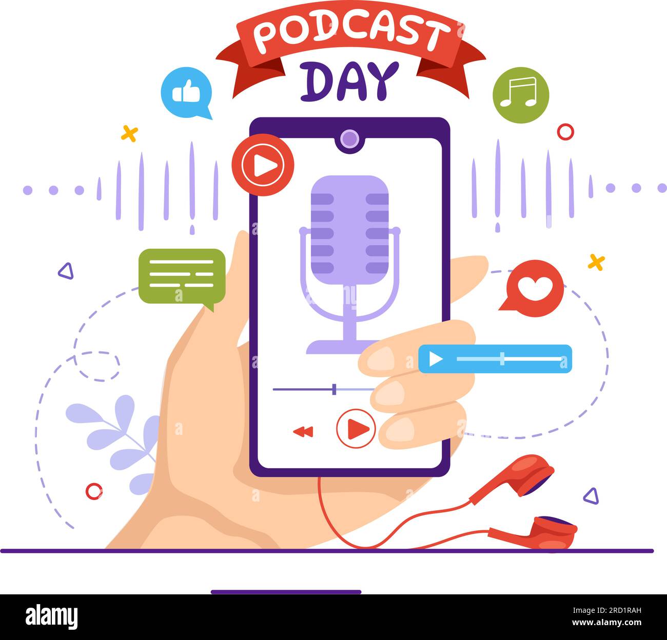 International Podcast Day Vector Illustration on September 30 with ...