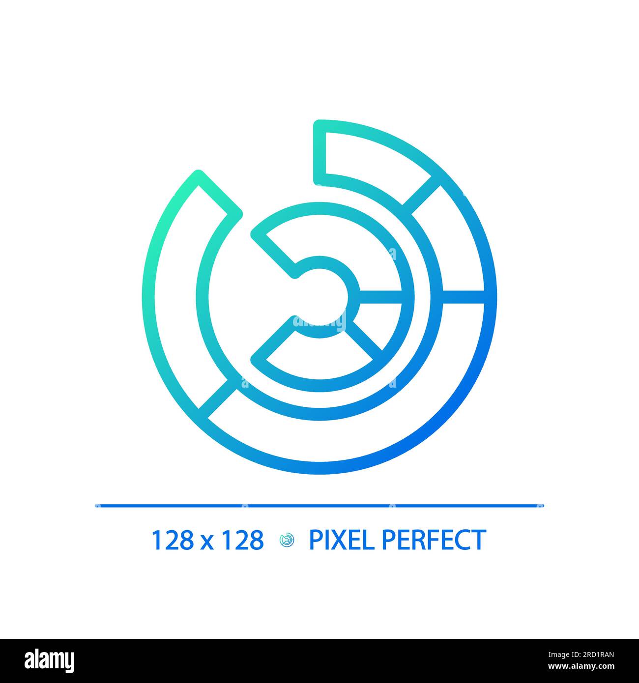 Radial chart gradient linear vector icon Stock Vector Image & Art - Alamy
