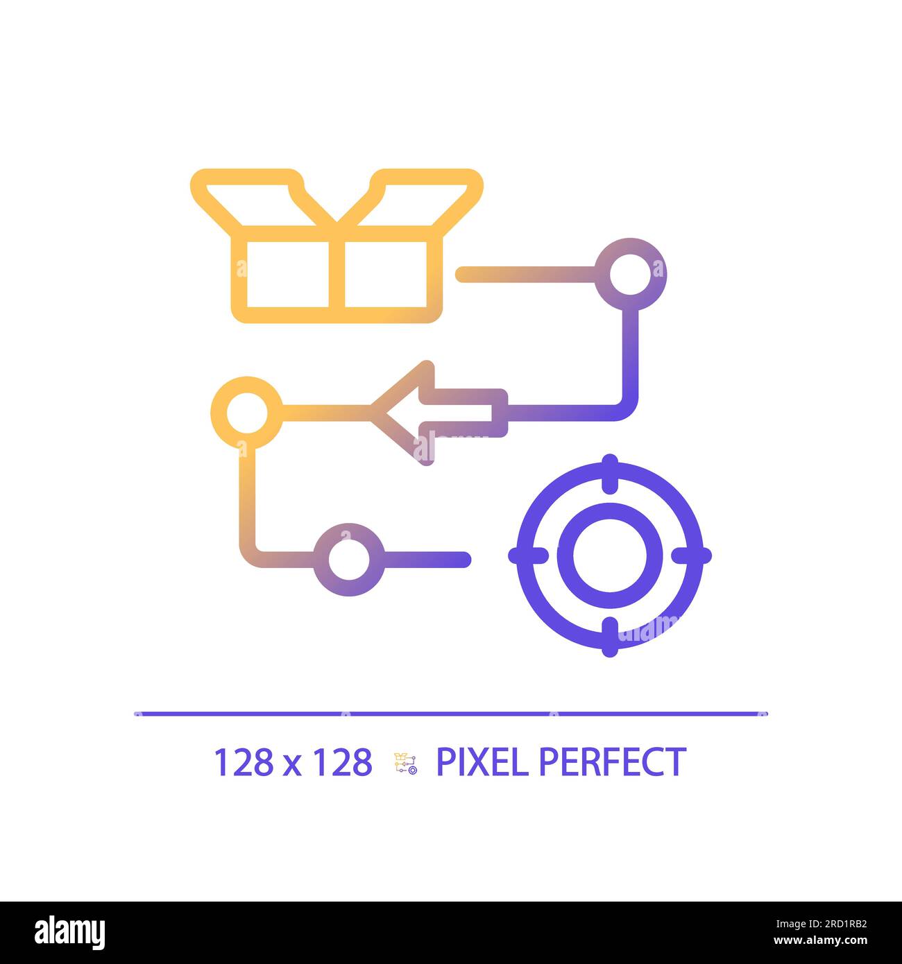2D gradient delivery process linear icon Stock Vector Image & Art - Alamy