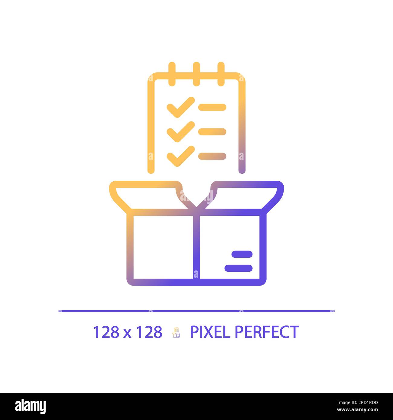 2d Gradient Quality Control Linear Icon Stock Vector Image And Art Alamy