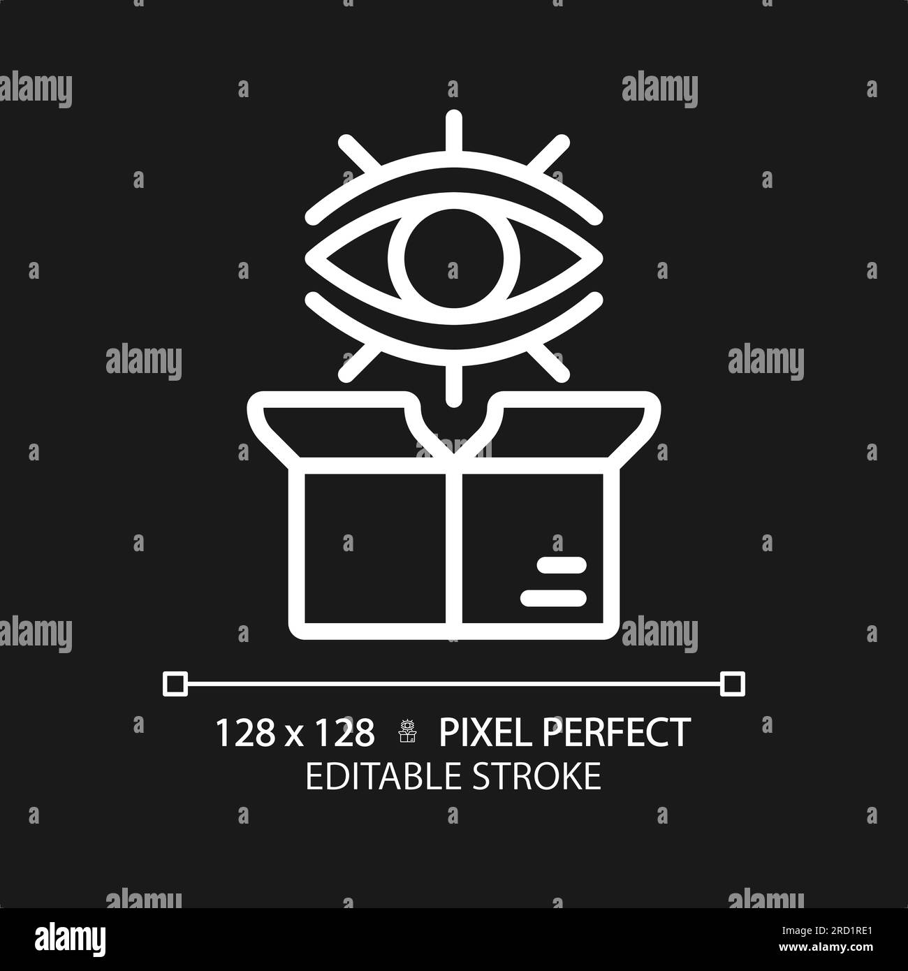 2D customizable product monitoring linear icon Stock Vector Image & Art ...