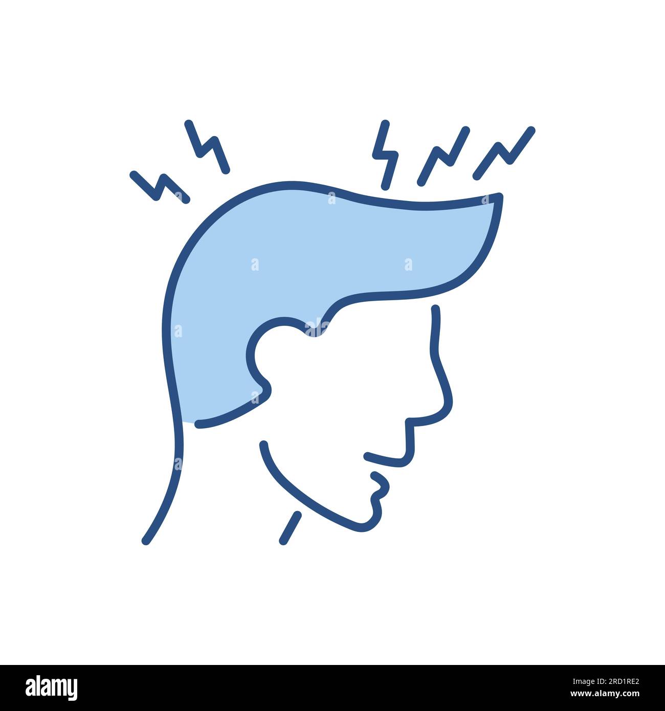 High body temperature related vector icon. Man head and high ...