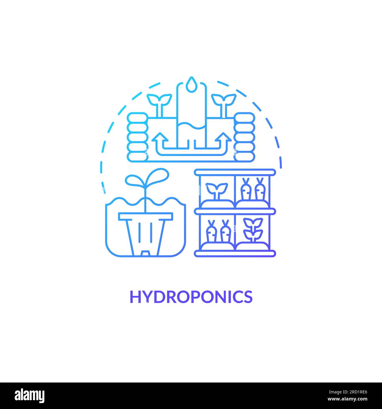 Thin line hydroponics icon concept Stock Vector Image & Art - Alamy
