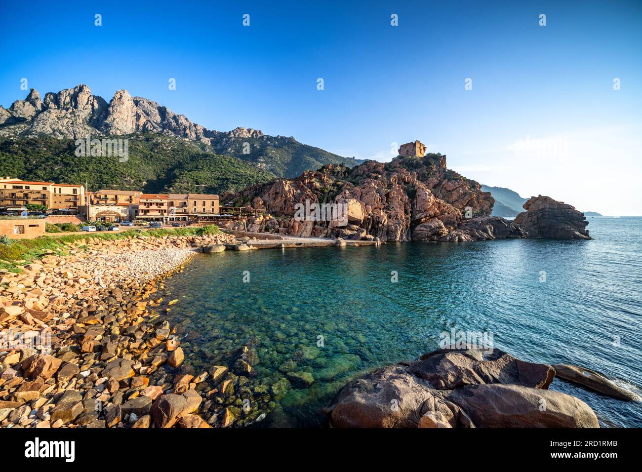 At the town of Porto on Corsica island, west coast, France Stock Photo ...