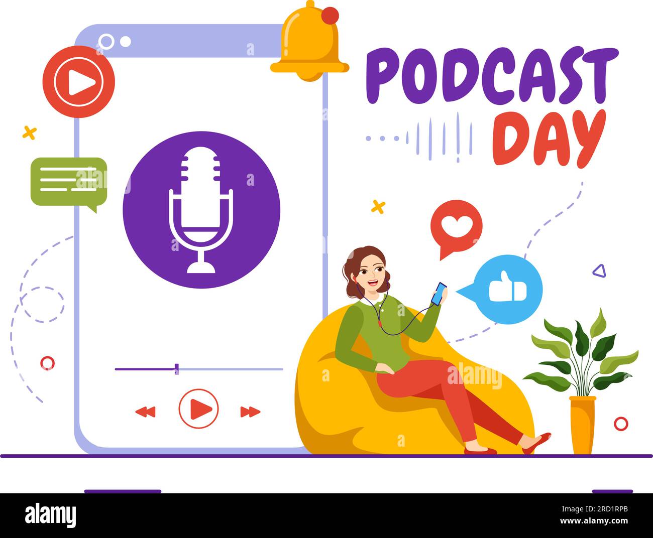 International Podcast Day Vector Illustration on September 30 with ...