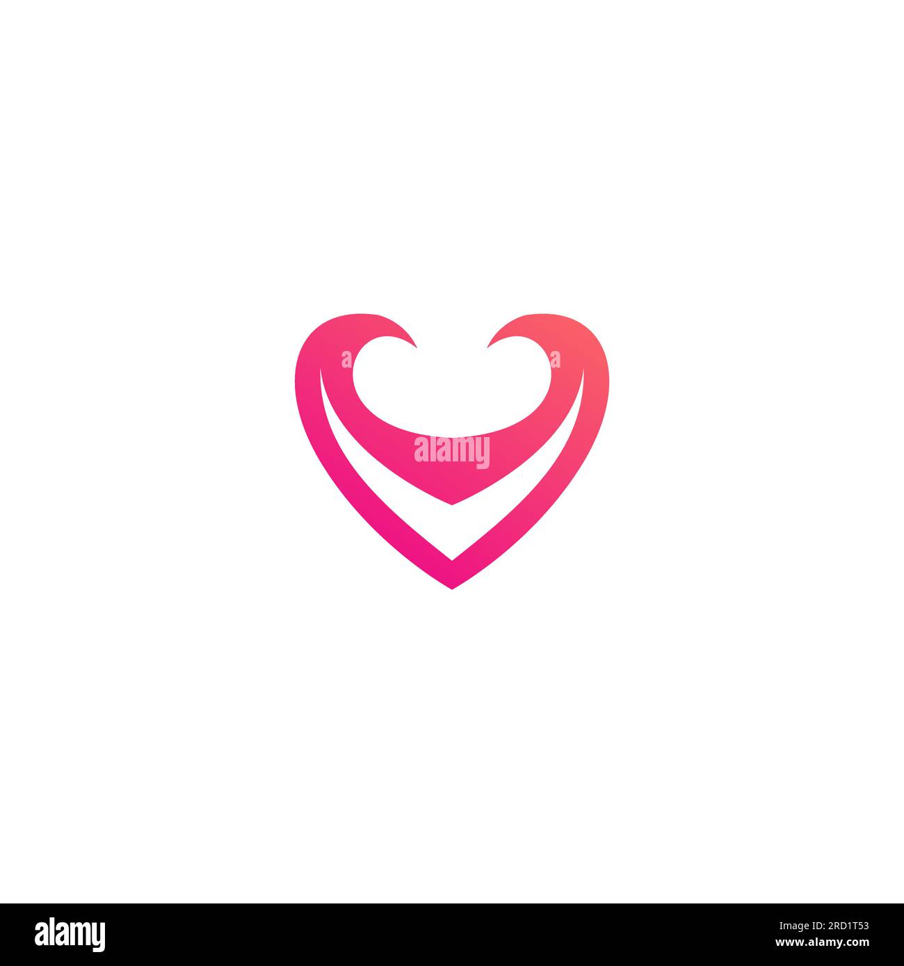 V Love Logo Design. Heart Logo Vector Stock Vector Image & Art - Alamy