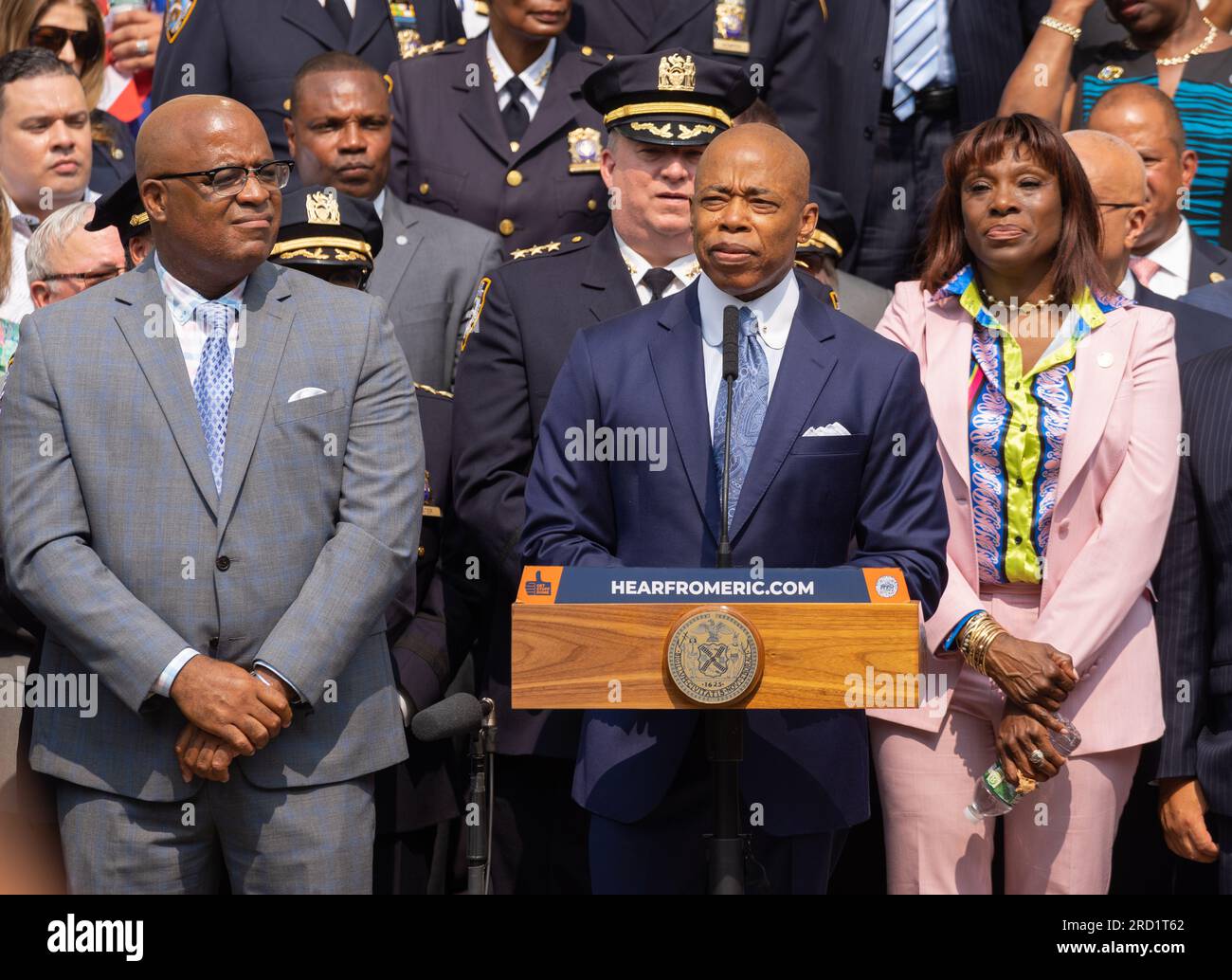 Bronx, USA. 17th July, 2023. New York City Mayor Eric Adams announced ...