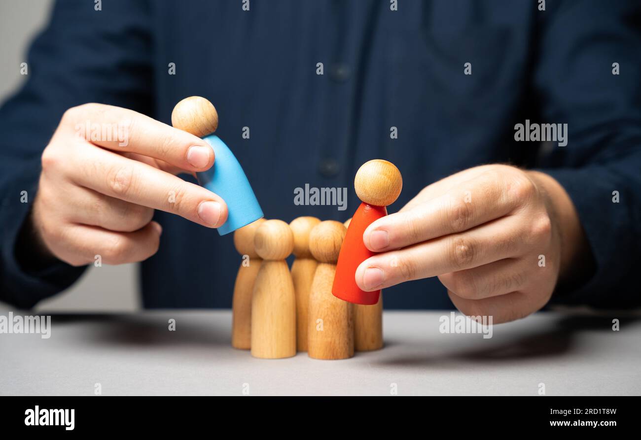 Replacing the group leader with a new candidate. Change of leader to a ...