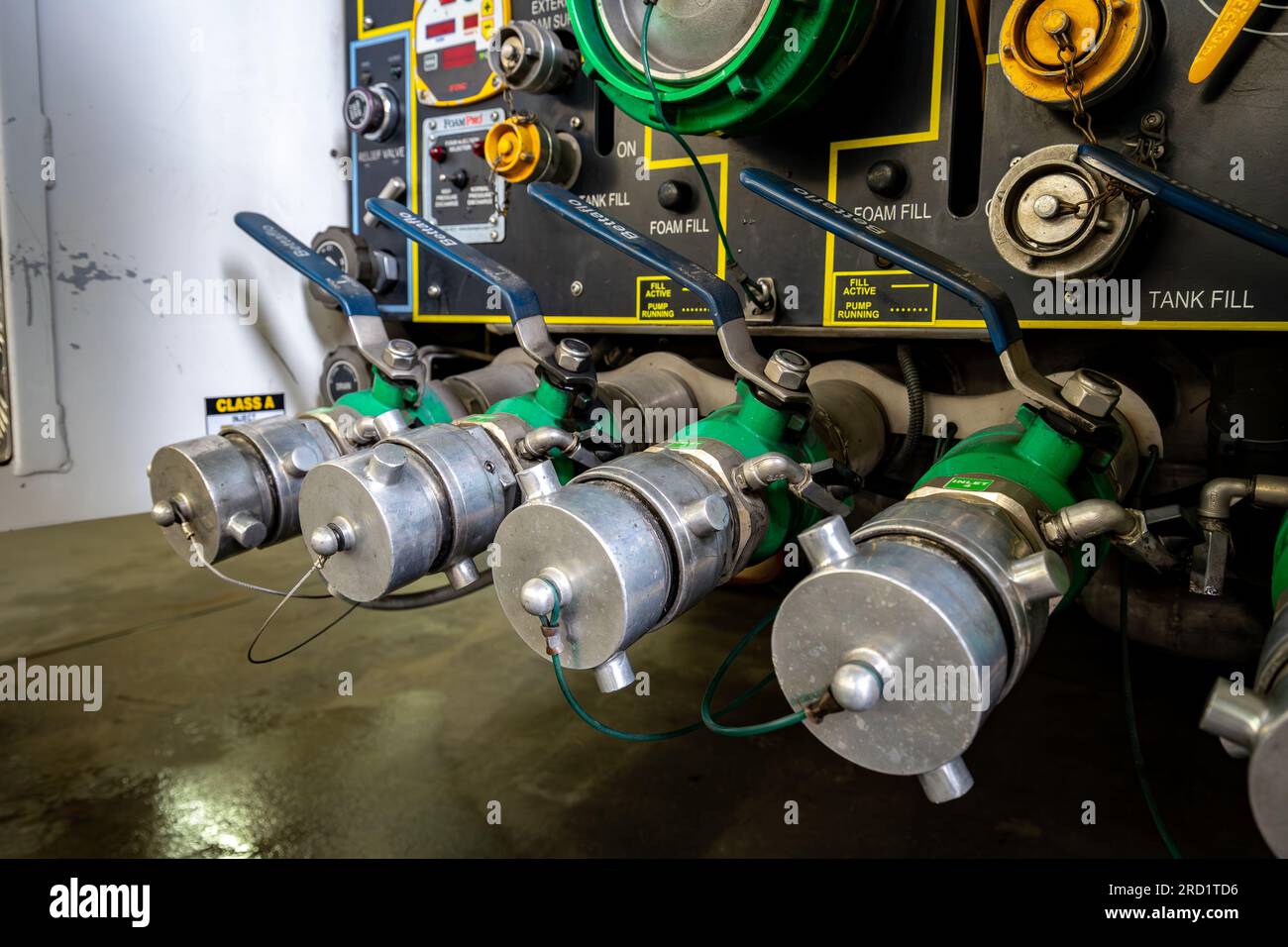 Brisbane, Australia - Fire truck pipes hose connectors Stock Photo - Alamy
