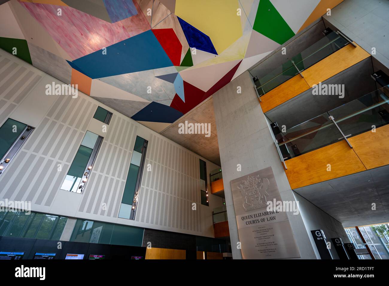 Brisbane, Australia - Queen Elizabeth II Courts Of Law interior Stock ...