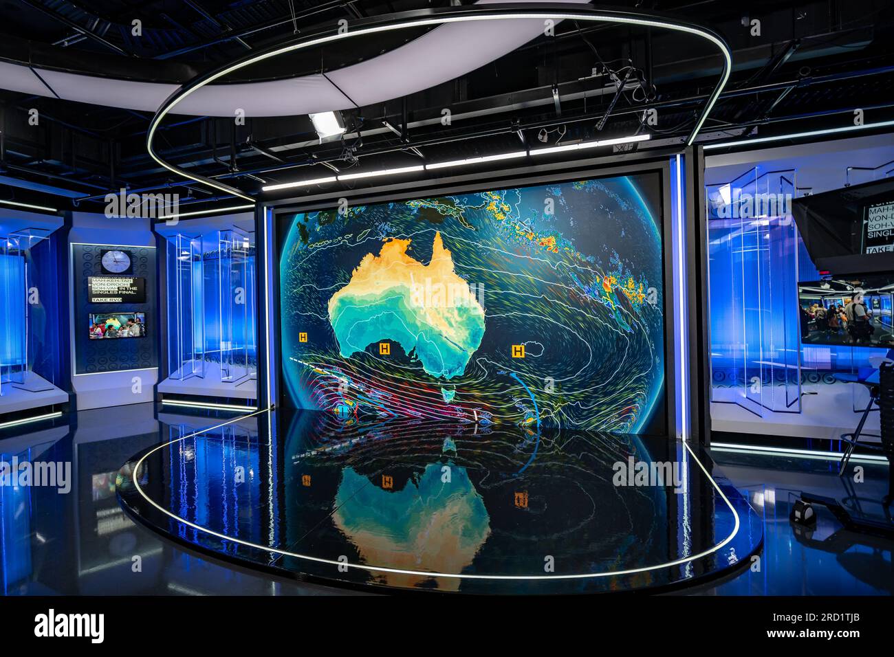 Brisbane, Australia - The ABC Studios news weather set Stock Photo - Alamy