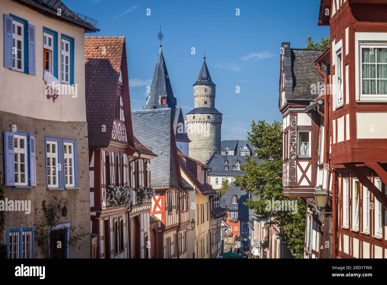 geography / travel, Germany, Hesse, Idstein, old town alley in Idstein ...
