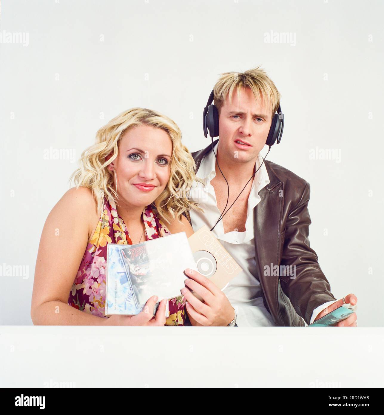 Ian "H" Watkins and Claire Richards from the pop band Steps. February ...
