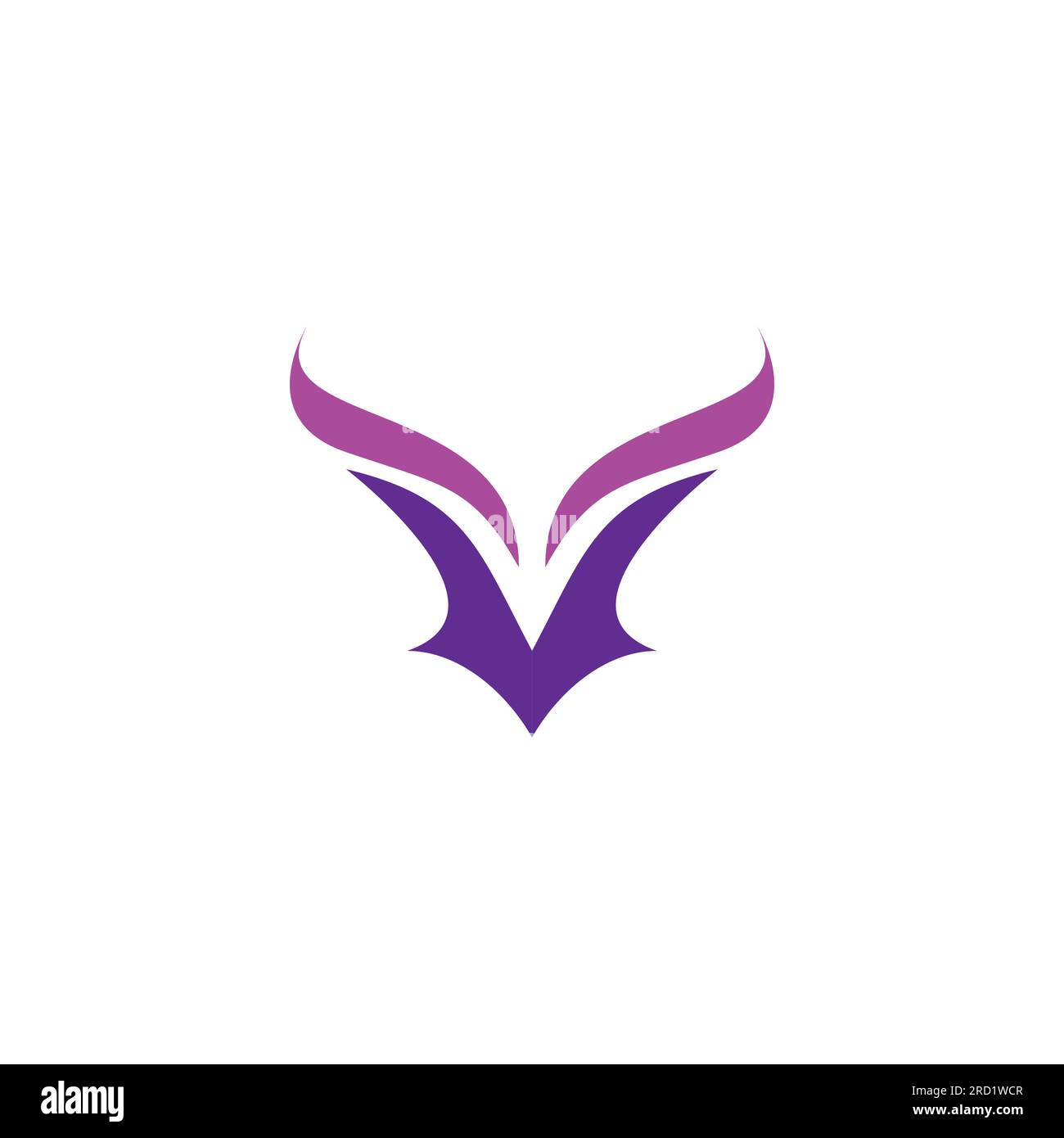 Letter V Logo With Purple Color. V Icon Elegant Design Stock Vector ...