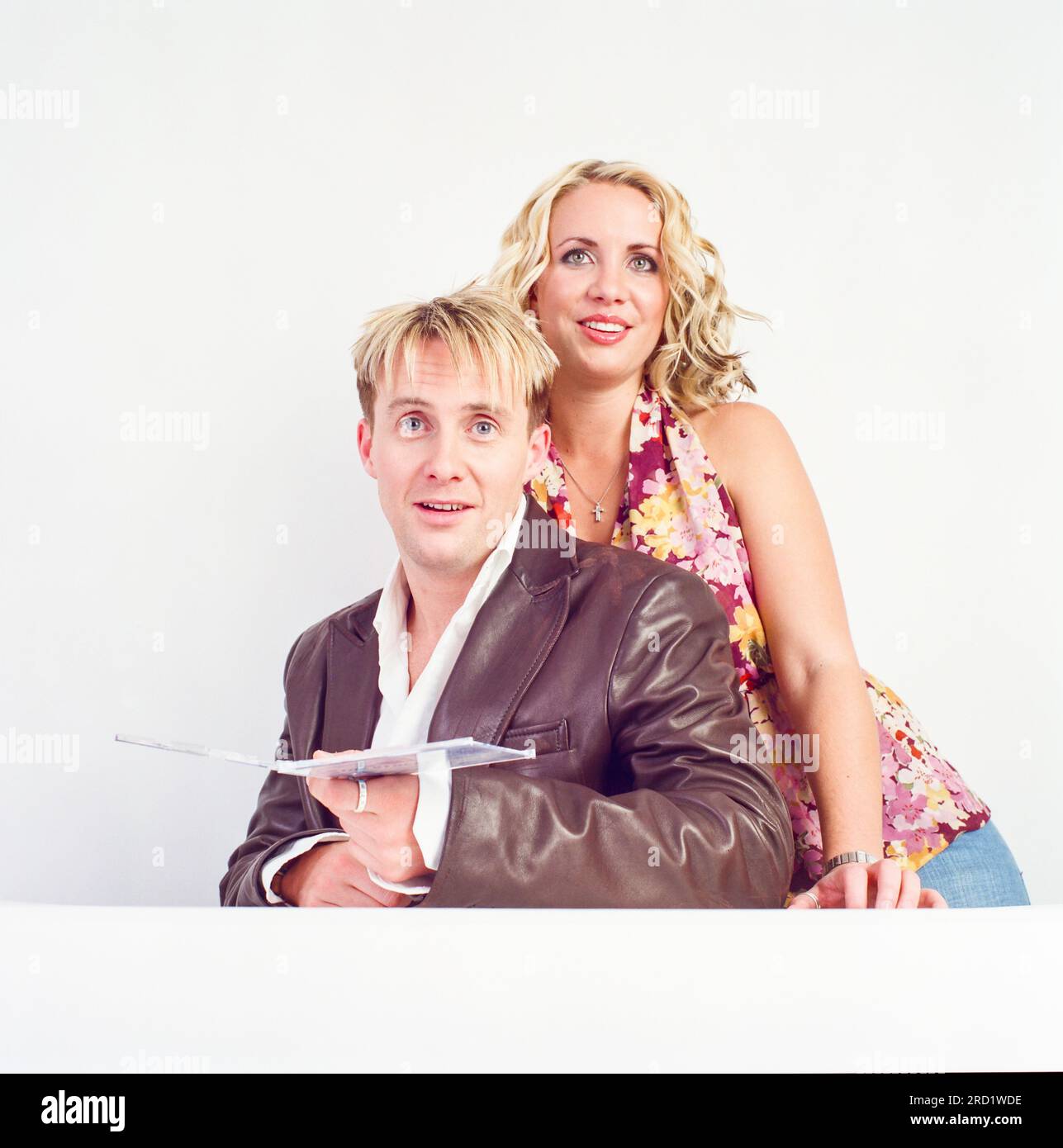 Ian "H" Watkins and Claire Richards from the pop band Steps. February ...