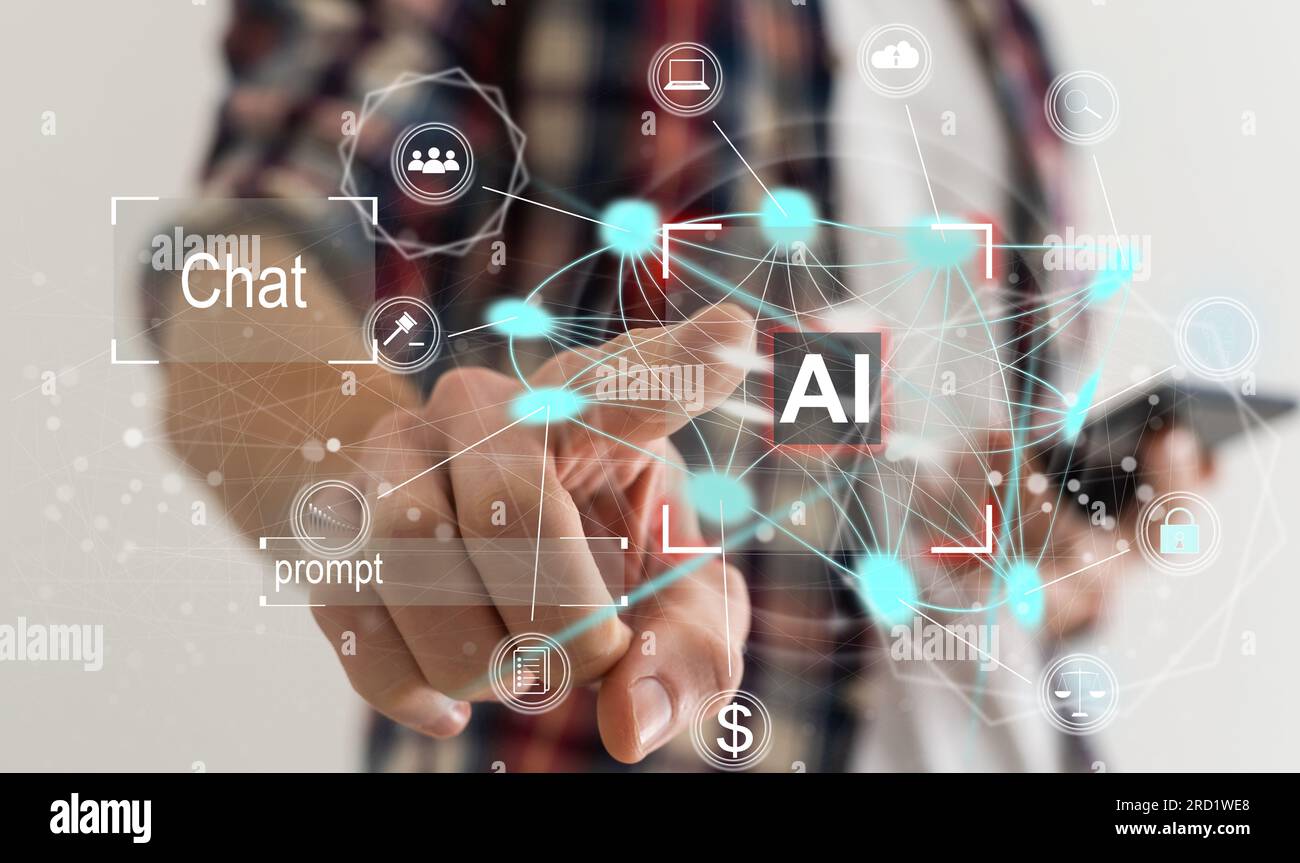 AI learning of digital business and big data, modern artificial ...