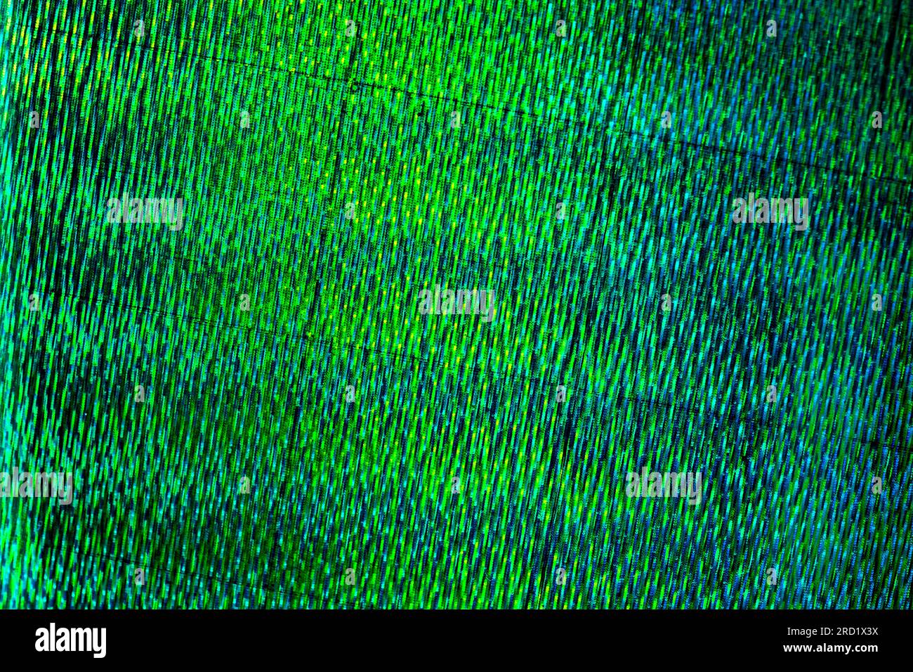 Abstract Geometric Lines with distorted green grid and green and blue ...