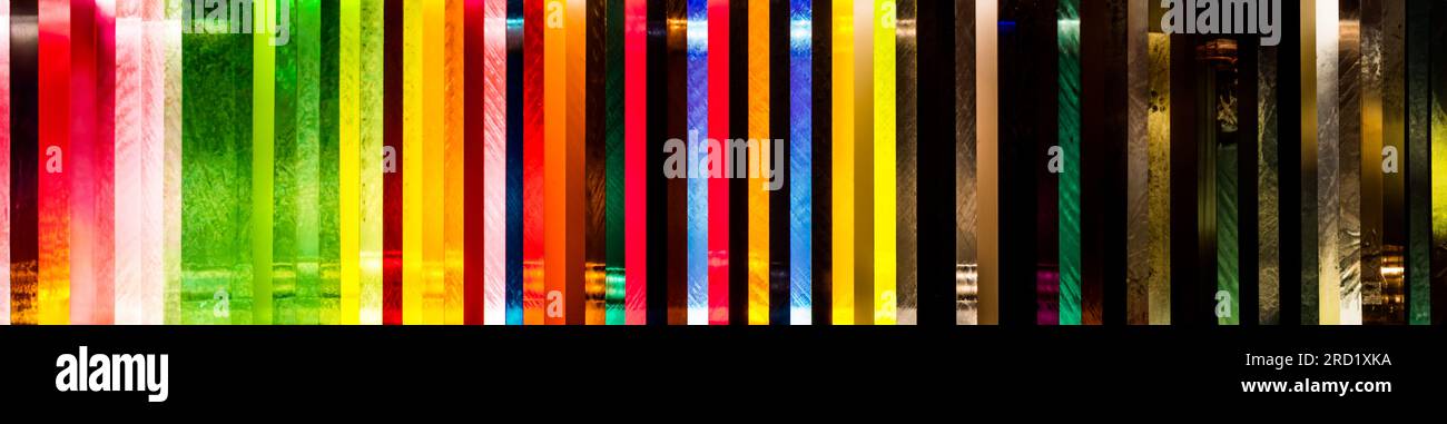 light through Stack of different colours Cast Acrylic Sheet Stock Photo ...