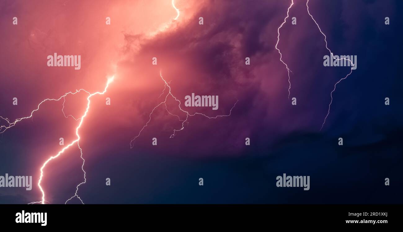 lightning on a stormy night Stock Photo - Alamy