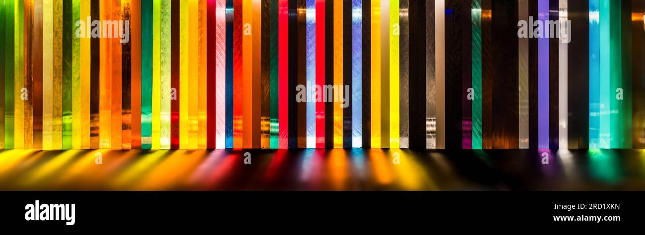 light through Stack of different colours Cast Acrylic Sheet Stock Photo ...