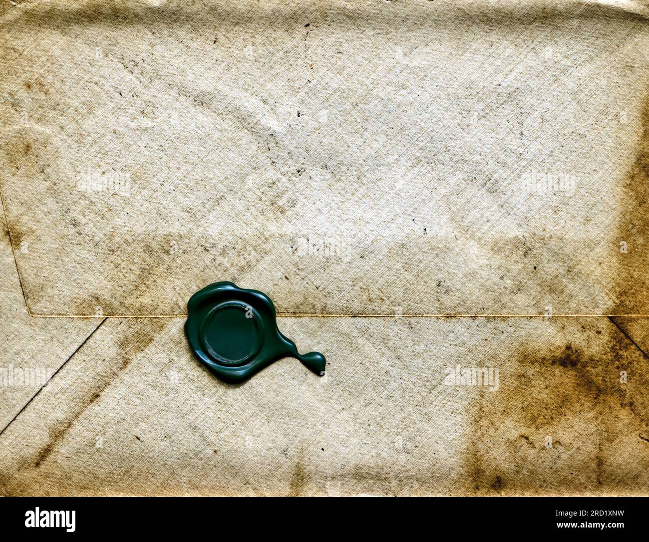 Old dirty crumpled envelope with wax seal Stock Photo - Alamy