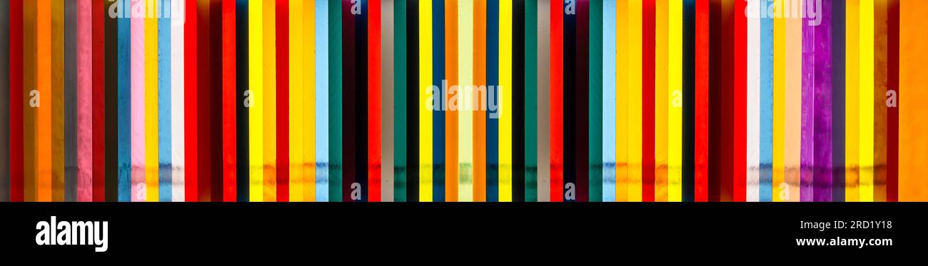 Stack of Coloured Cast Acrylic Sheet, close view Stock Photo - Alamy