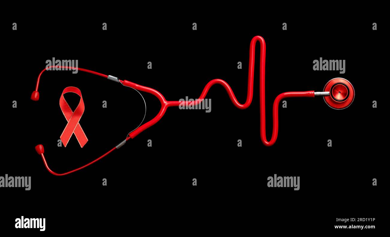 Heartbeat cardiology ribbon hi-res stock photography and images - Alamy