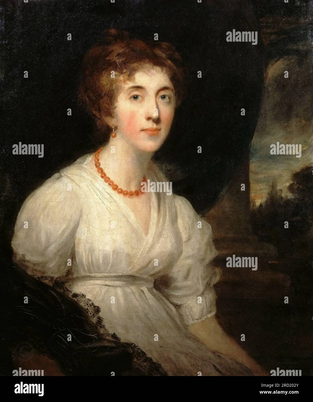 Attributed to John Hoppner -- Portrait of a Woman (Countess of Oxford ...