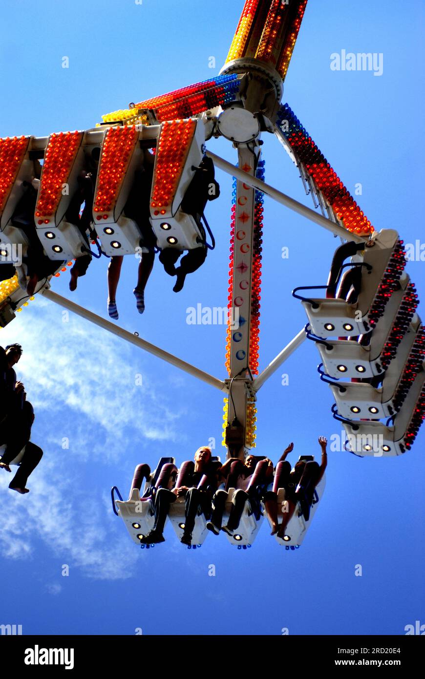 Ride at The Hoppings funfair, Newcastle upon Tyne Stock Photo - Alamy