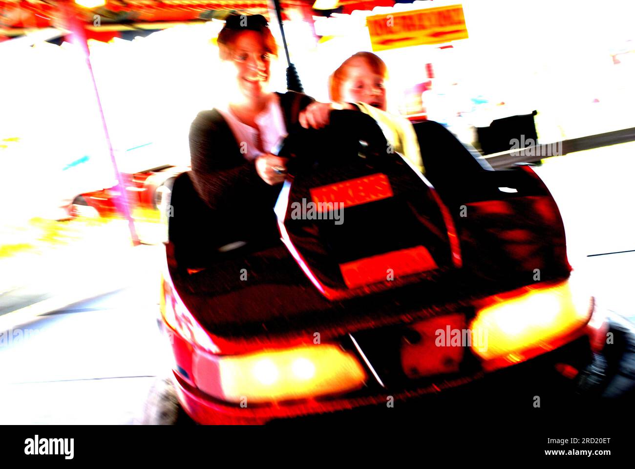 Dodgem cars at The Hoppings funfair, Newcastle upon Tyne Stock Photo ...