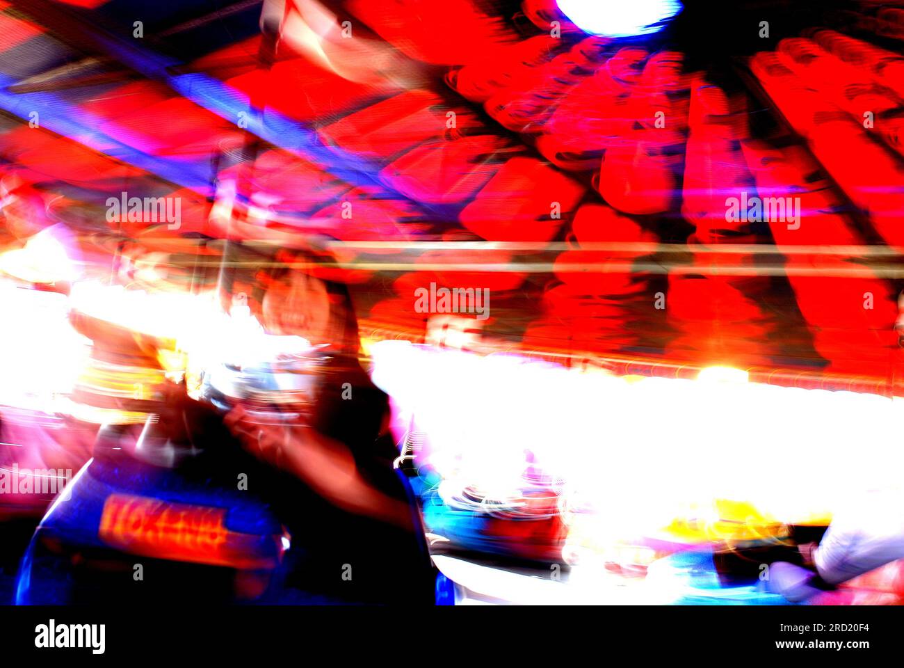 Dodgem cars at The Hoppings funfair, Newcastle upon Tyne Stock Photo ...