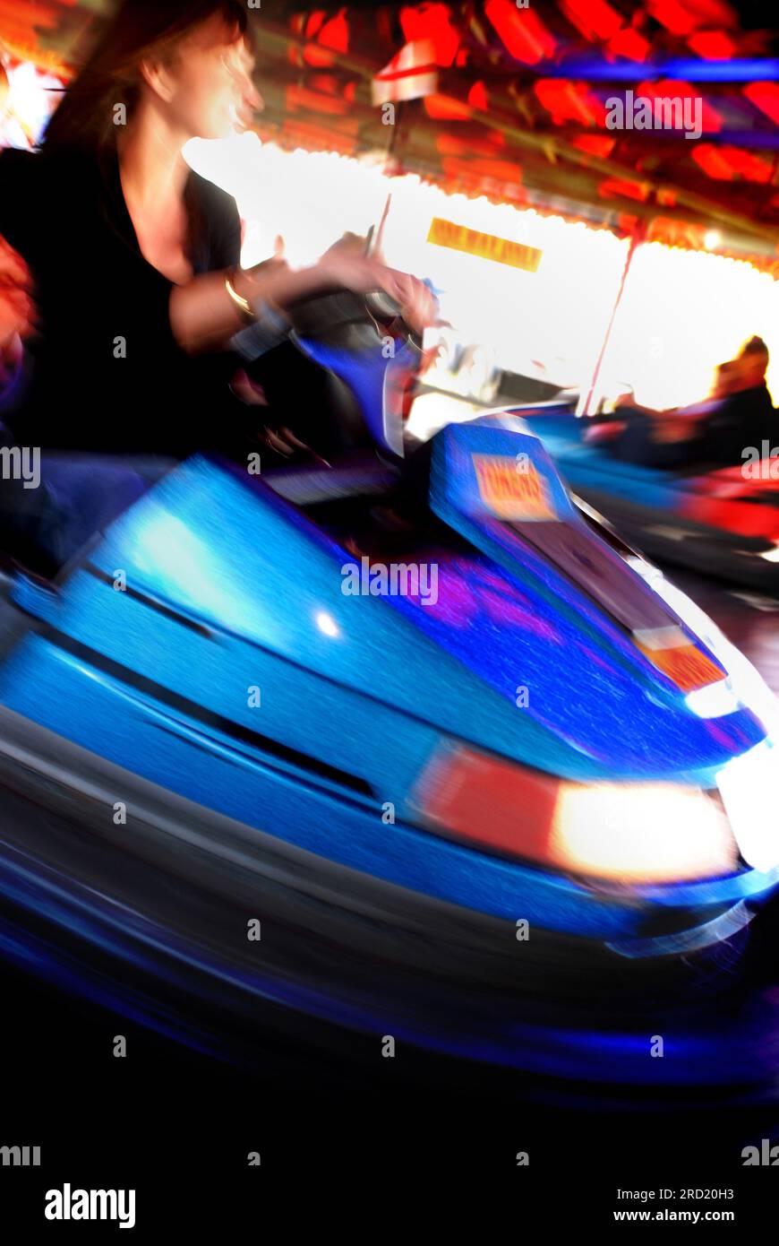 Dodgem cars at The Hoppings funfair, Newcastle upon Tyne Stock Photo ...