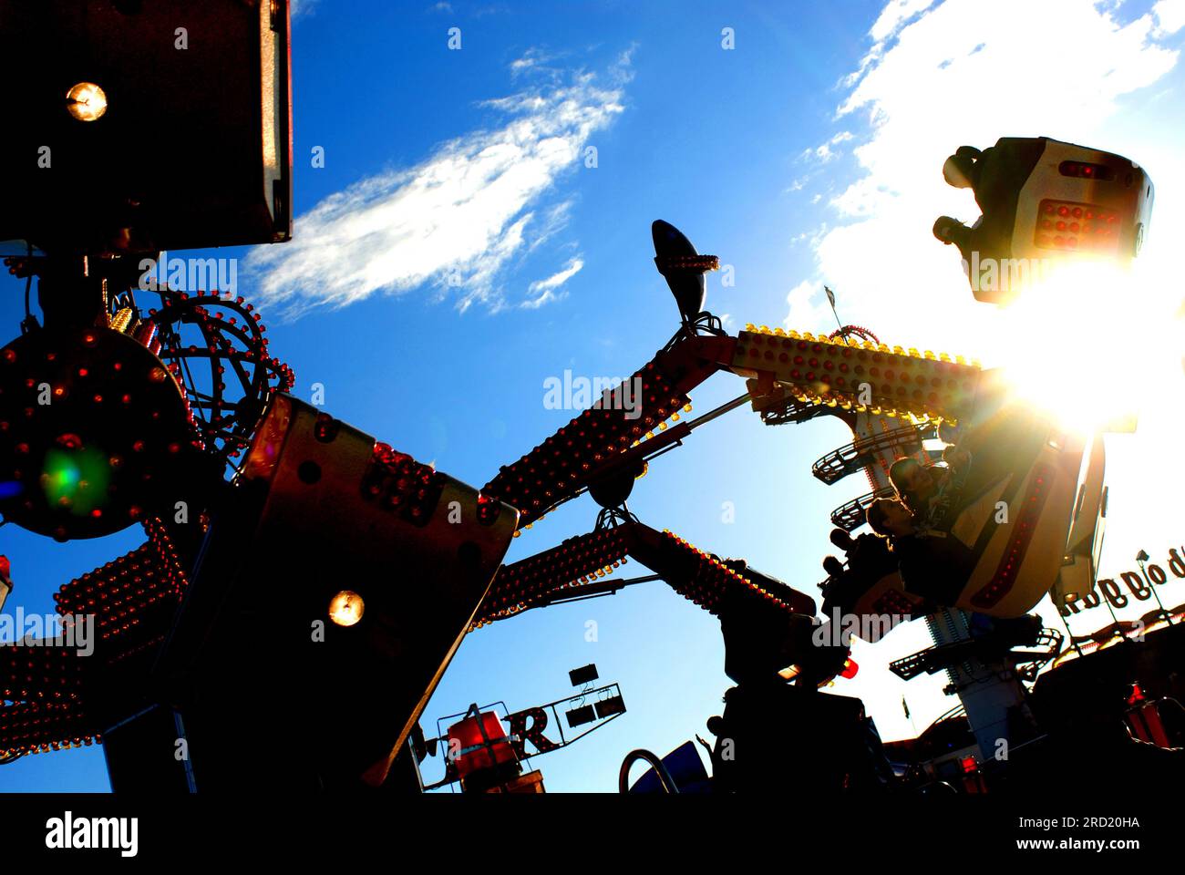 Ride at The Hoppings funfair, Newcastle upon Tyne Stock Photo - Alamy