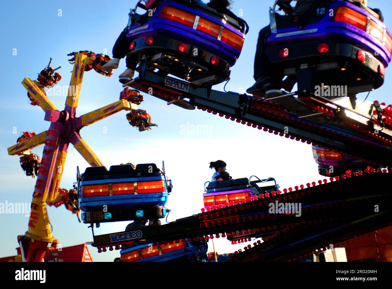 Ride at The Hoppings funfair, Newcastle upon Tyne Stock Photo - Alamy