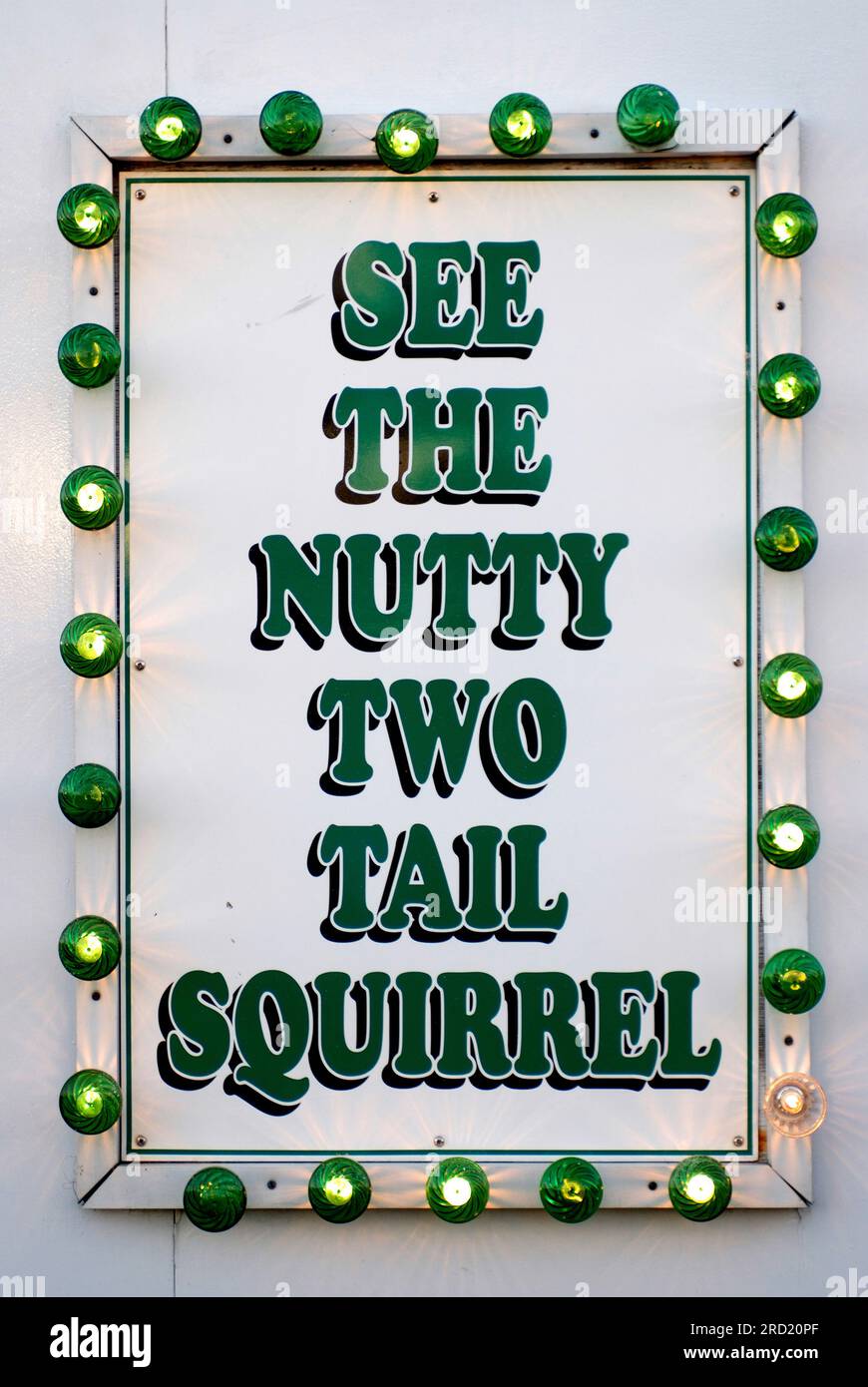 See the nutty two tail squirrel, Freak show sign at The Hoppings ...