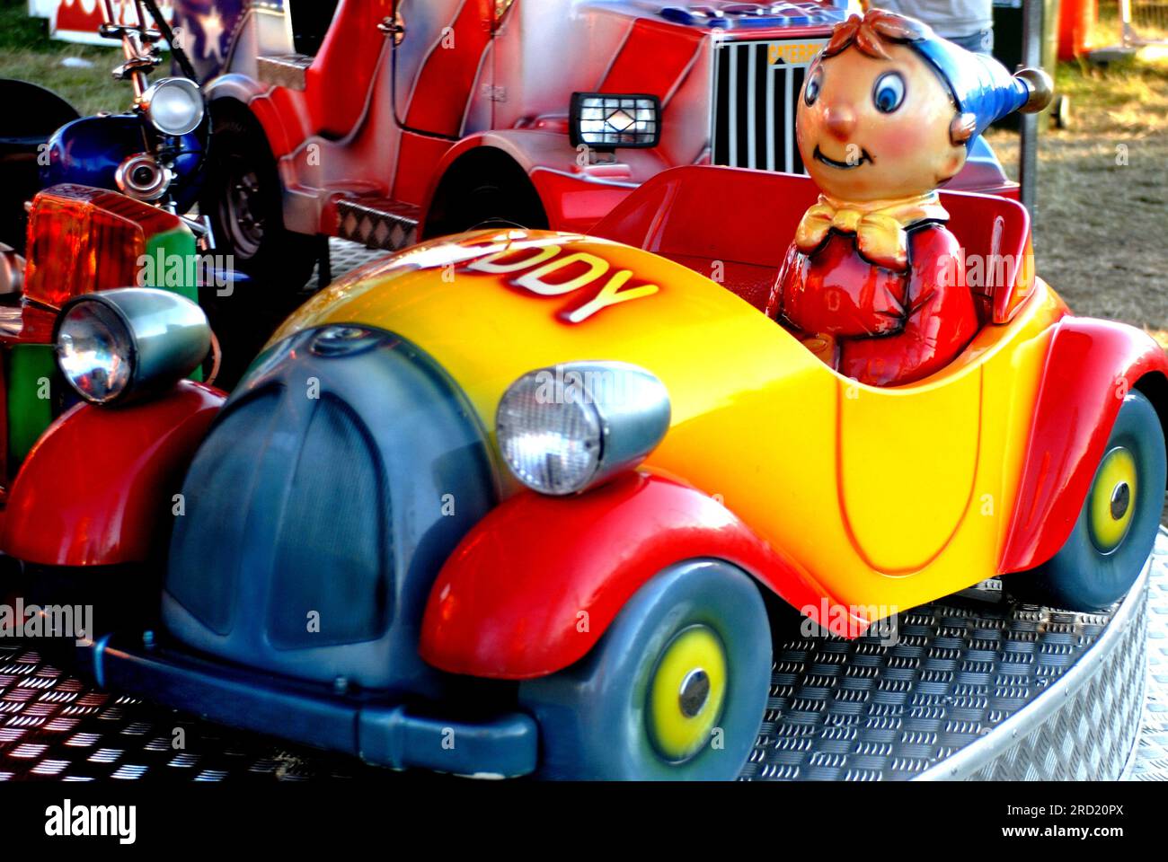 Childrens Noddy car round-about at The Hoppings funfair, Newcastle upon ...