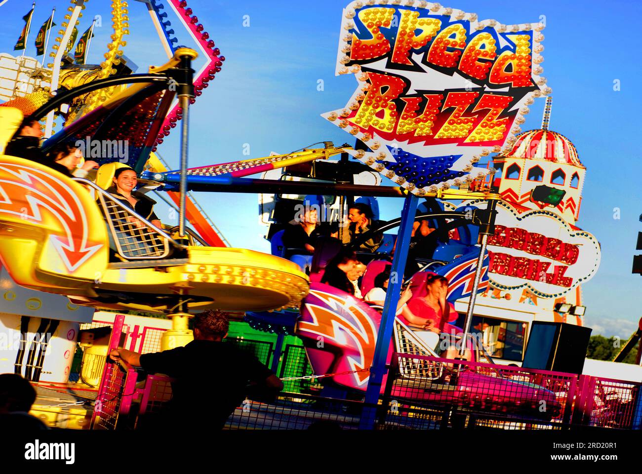 Rides at The Hoppings funfair, Newcastle upon Tyne Stock Photo - Alamy