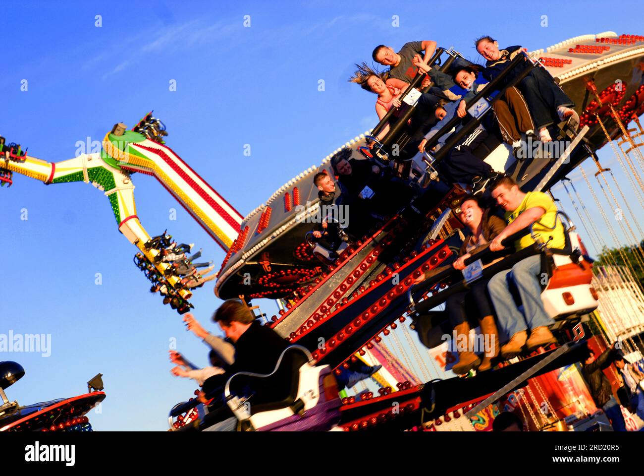 Ride at The Hoppings funfair, Newcastle upon Tyne Stock Photo - Alamy